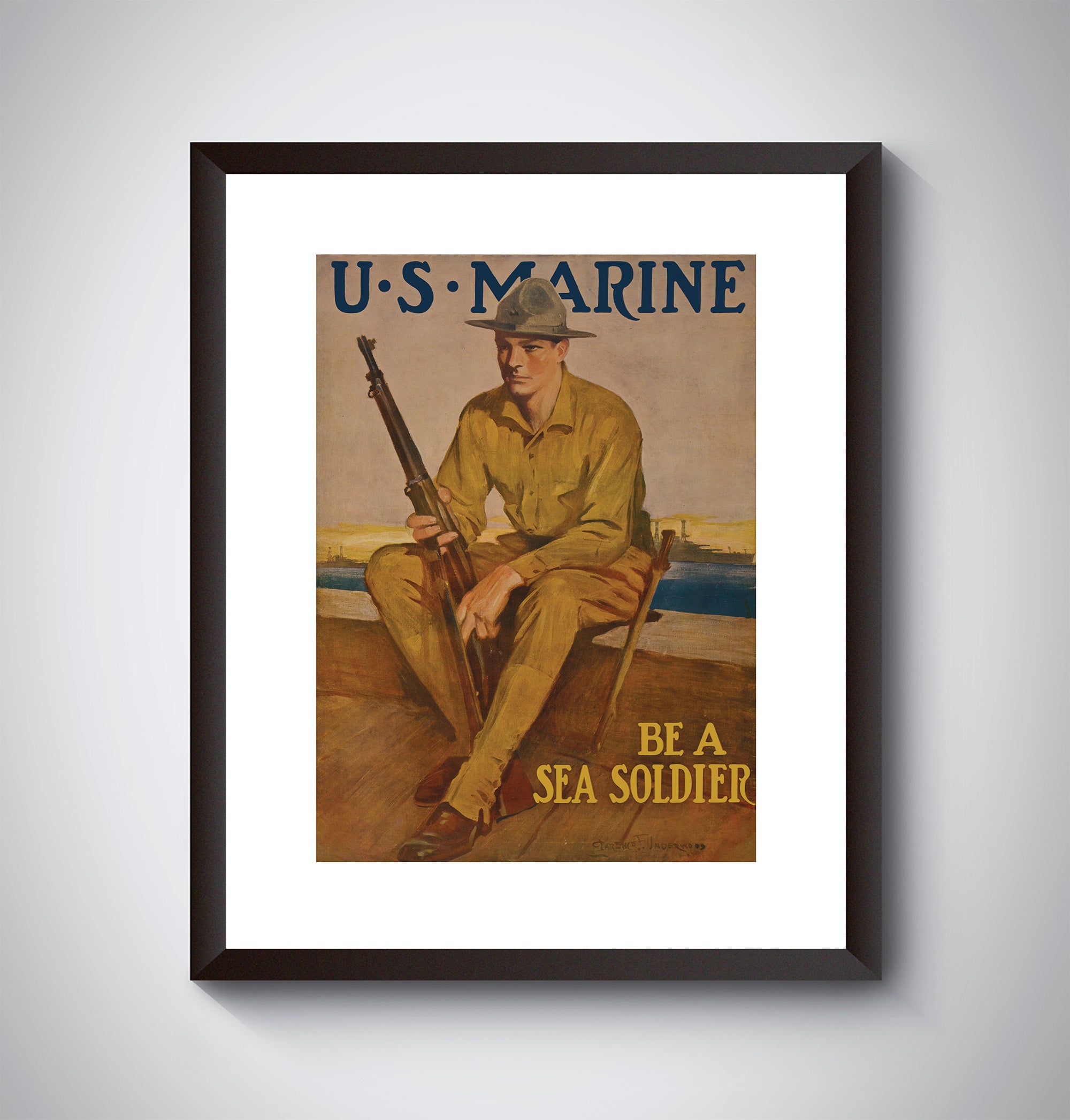 Vintage US Marines Recruitment Poster. Marines 2 – Posters by Carmedon